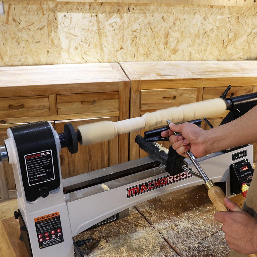 FindBuyTool 12 in. x 21 in. Benchtop Variable Speed Midi Wood Lathe