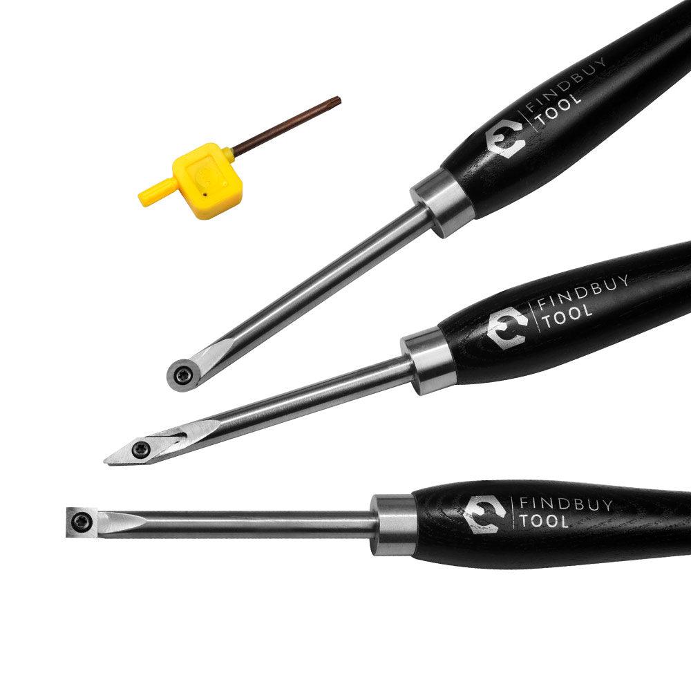 Carbide Woodturning Tool Set 3PC – FindBuyTool