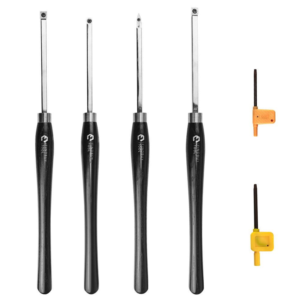 Carbide Woodturning Tool Set 4PC Full Size – FindBuyTool
