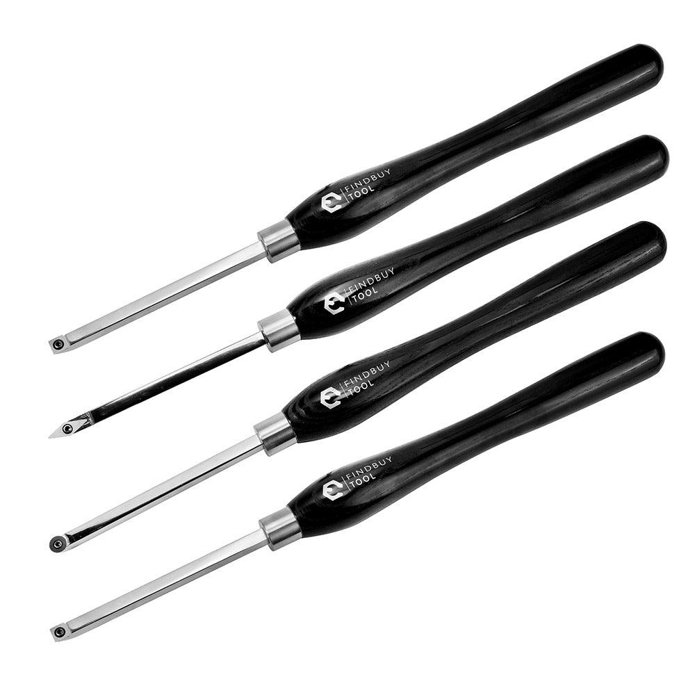 Carbide Woodturning Tool Set 4PC Mid Size – FindBuyTool