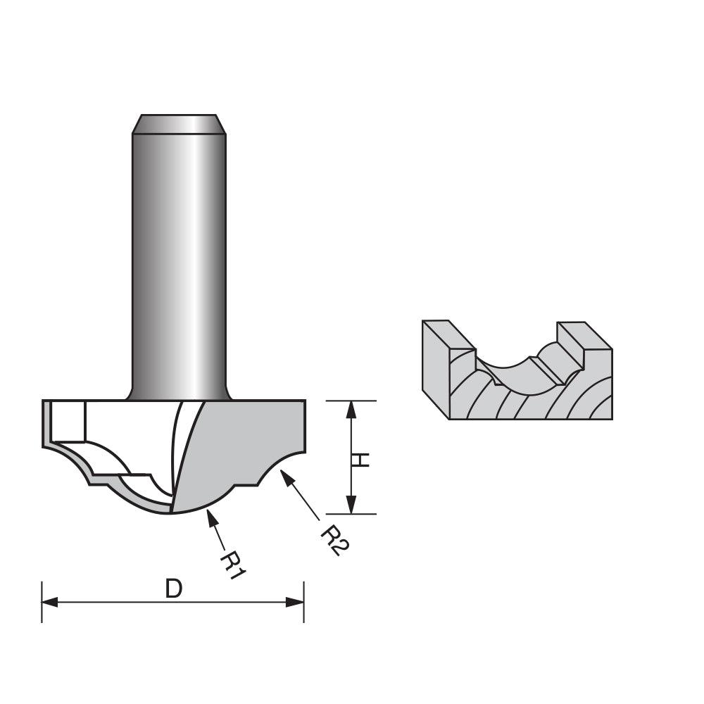 Roman Ogee Groove Router Bit-2105 – FindBuyTool