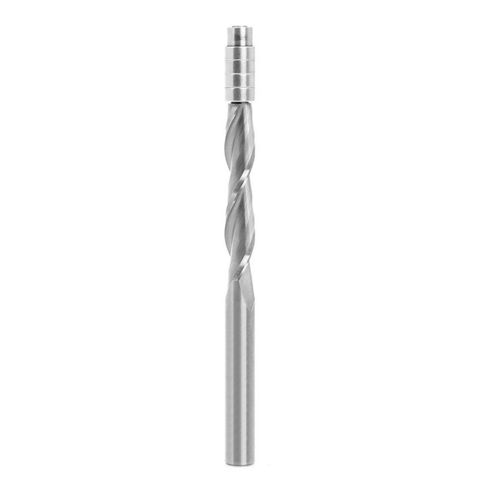 Solid Carbide Spiral Flush Trim Extra Long Router Bit with Bottom Bear ...
