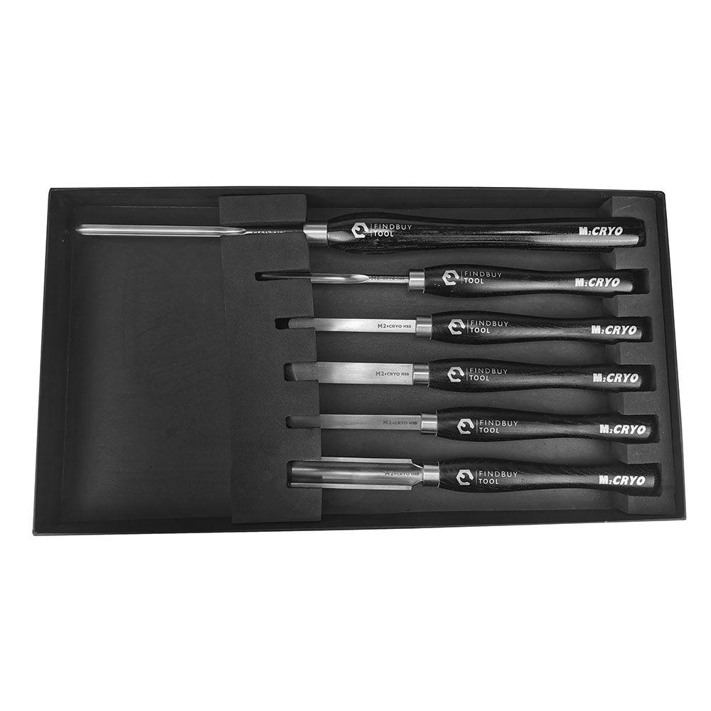 Wood Turning Tool 6Pc M2 Cryo HSS Lathe Chisel Set – FindBuyTool