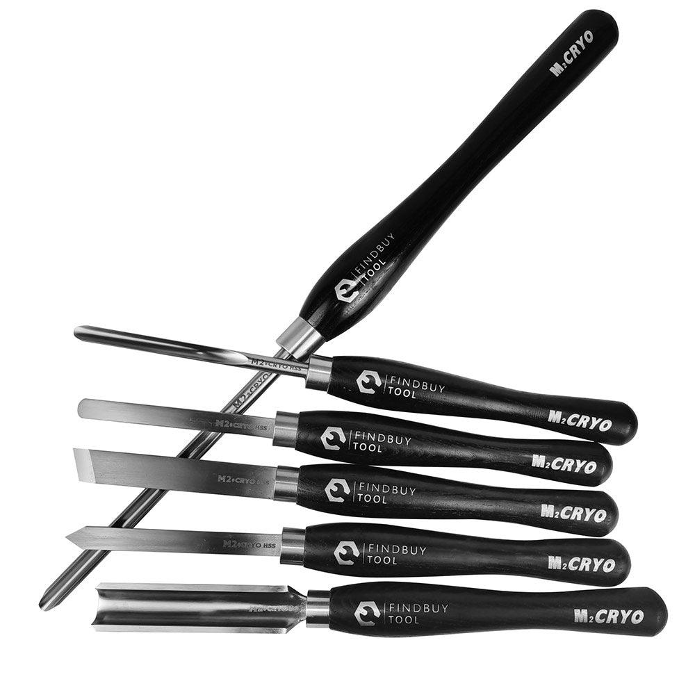 Wood Turning Tool 6Pc M2 Cryo HSS Lathe Chisel Set – FindBuyTool