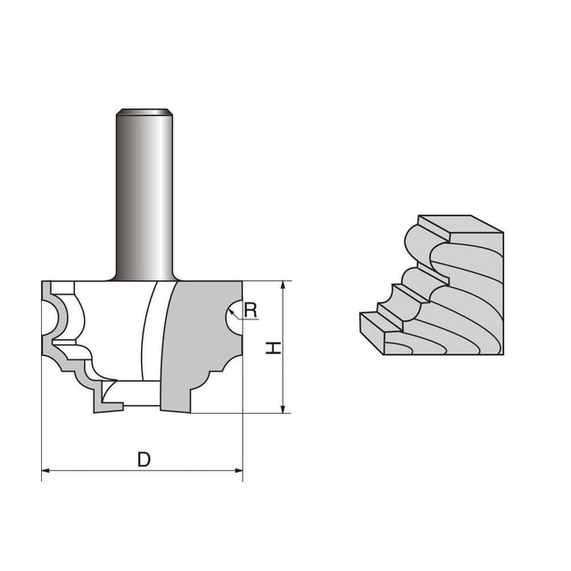 Architectural Molding Router Bit-0814 – FindBuyTool