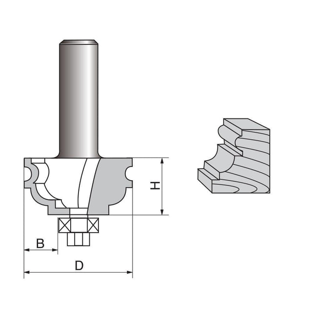 Architectural Molding Router Bit-0815 – FindBuyTool