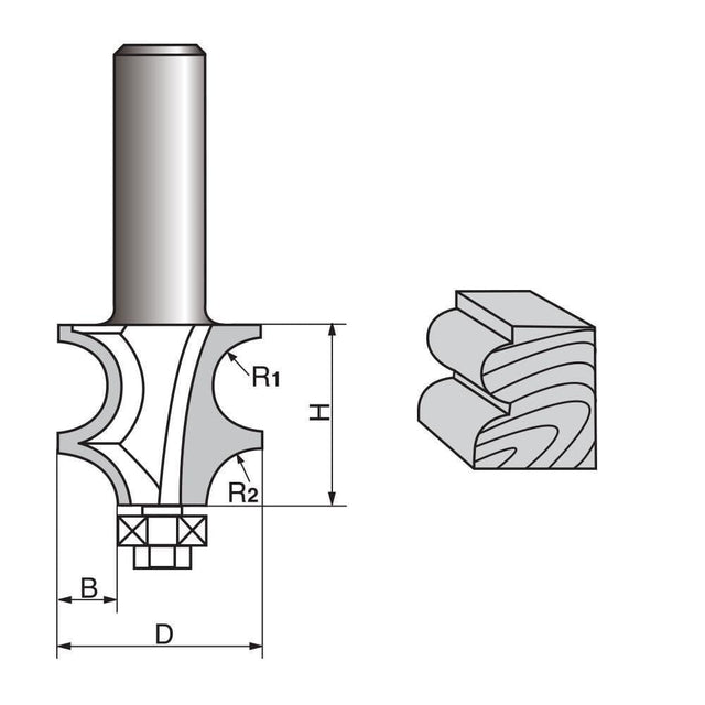 Bevel & Bead Wainscoting Router bit-0910 – FindBuyTool