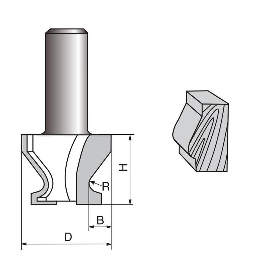 Door Lip & Finger/Drawer Pull Router bit-Nose Shape – FindBuyTool
