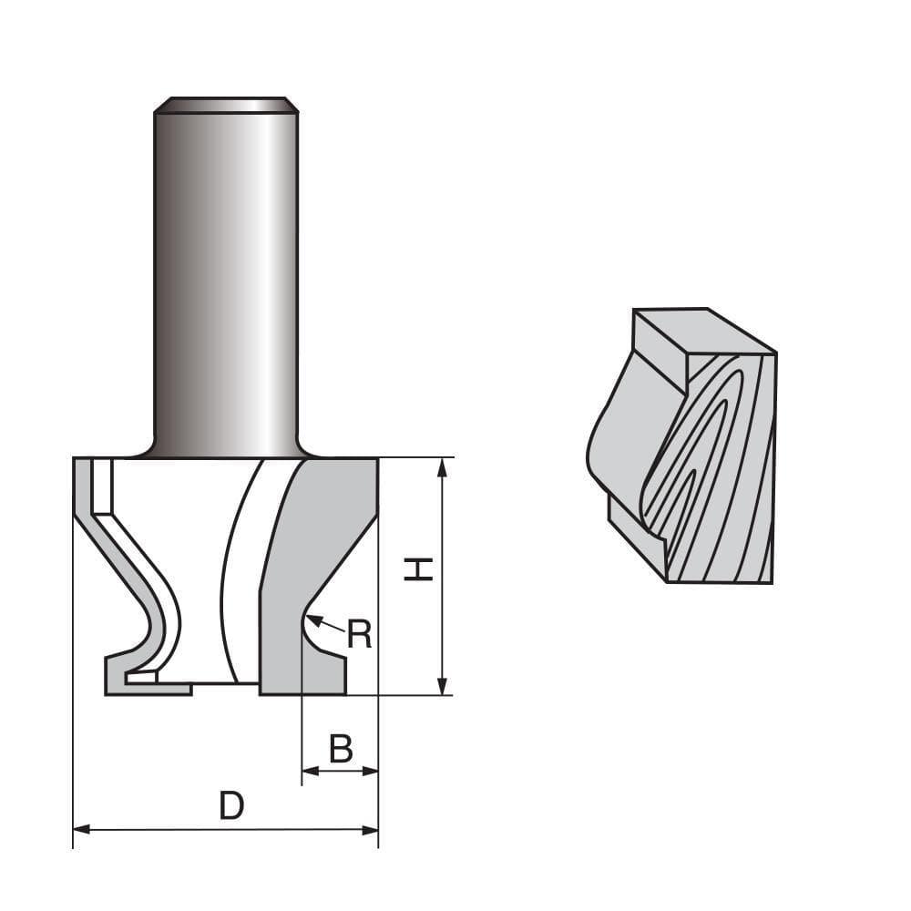 Door Lip & Finger/Drawer Pull Router bit-Nose Shape – FindBuyTool