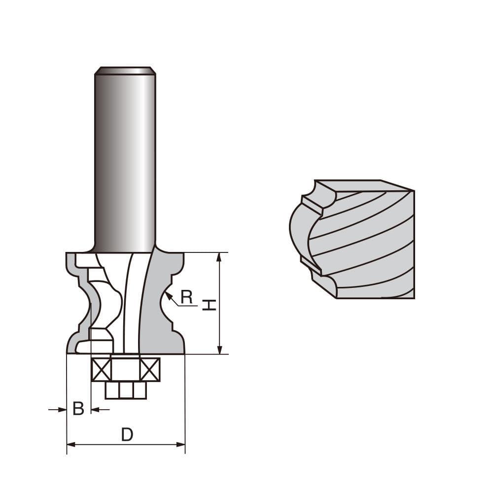 Double Bullnose Molding & Edging Trim Router bit – FindBuyTool
