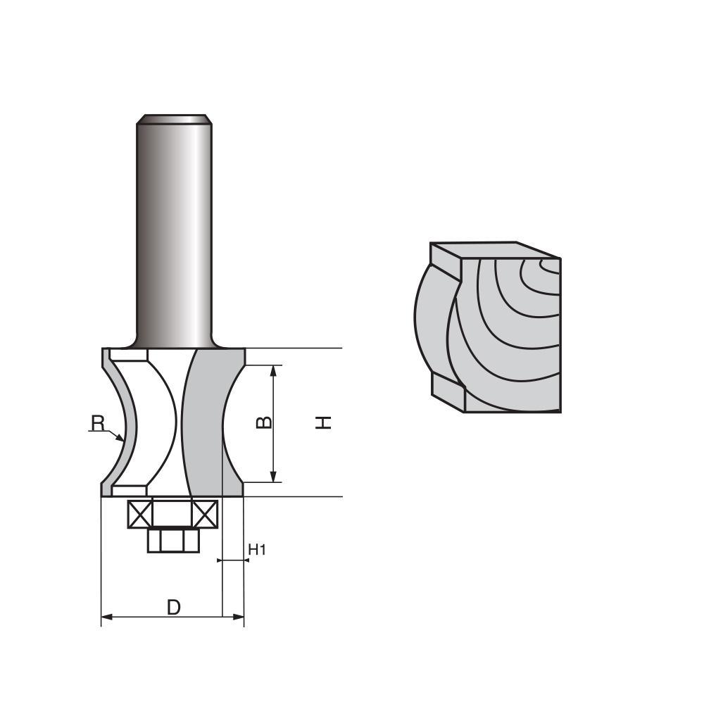 Fingernail / Convex Edge Router bit-0604A – FindBuyTool