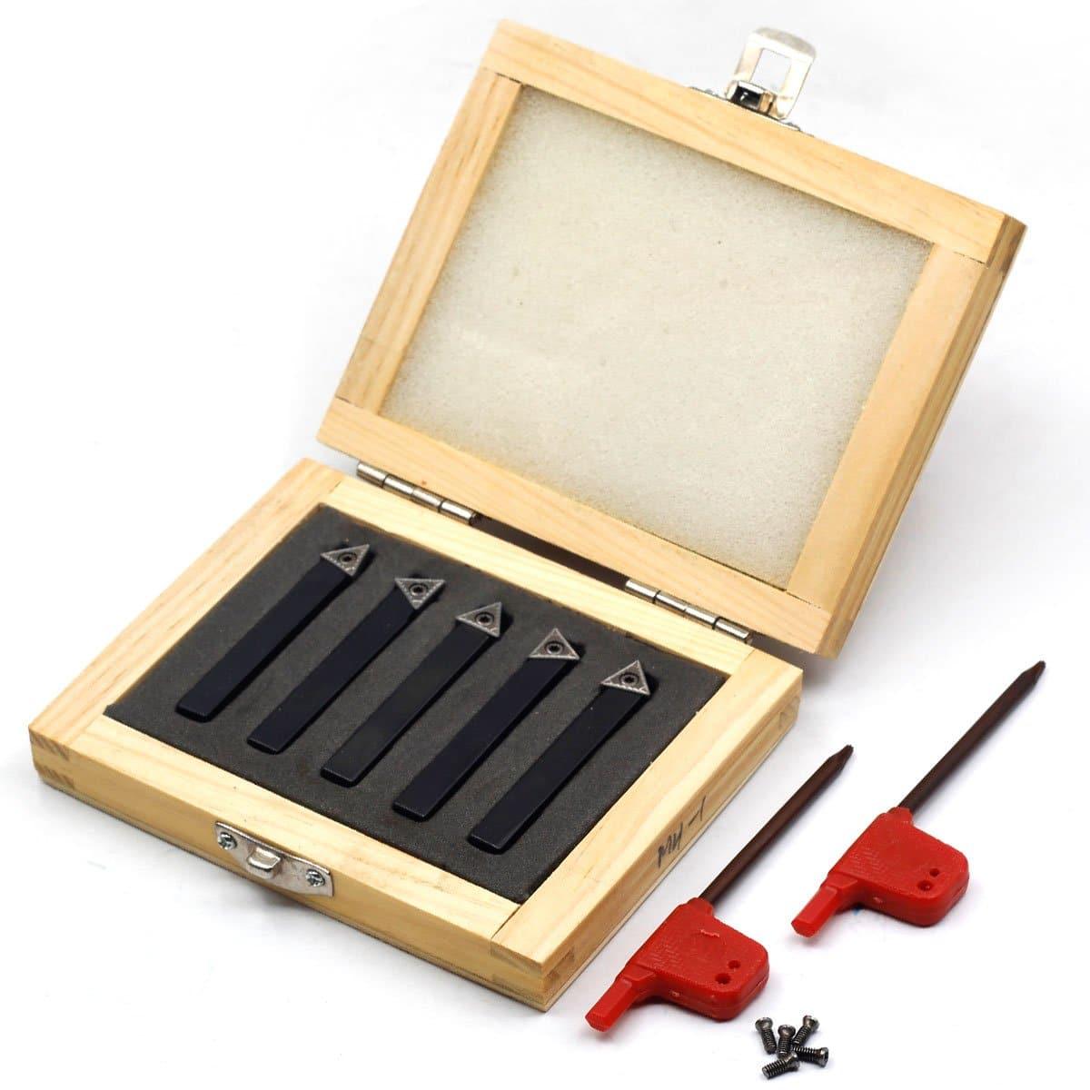 Indexable Mini Turning Tool Set, 1/4Inch, 5Pcs – FindBuyTool