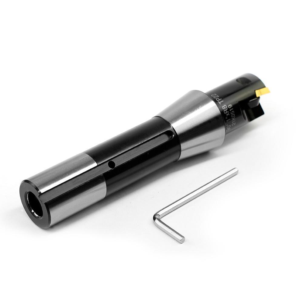 Indexable End Mill with TPG22 Carbide Insert, 1in. Cutting Dia. x R8 S ...