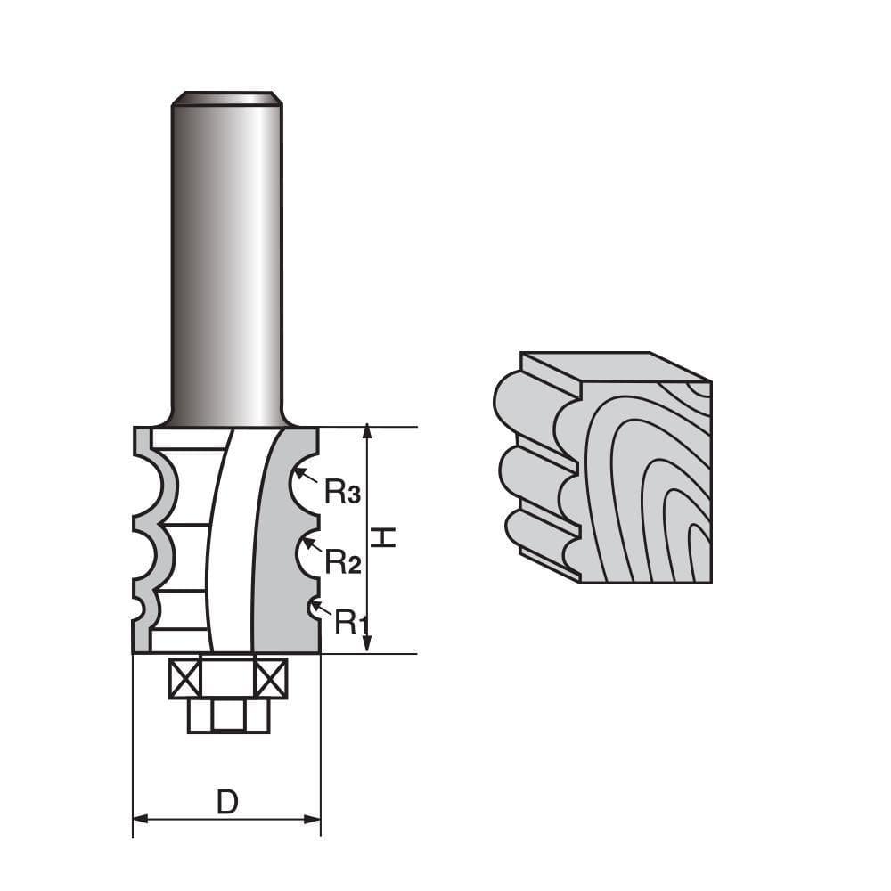 Triple Bead molding Router bit-0904 – FindBuyTool