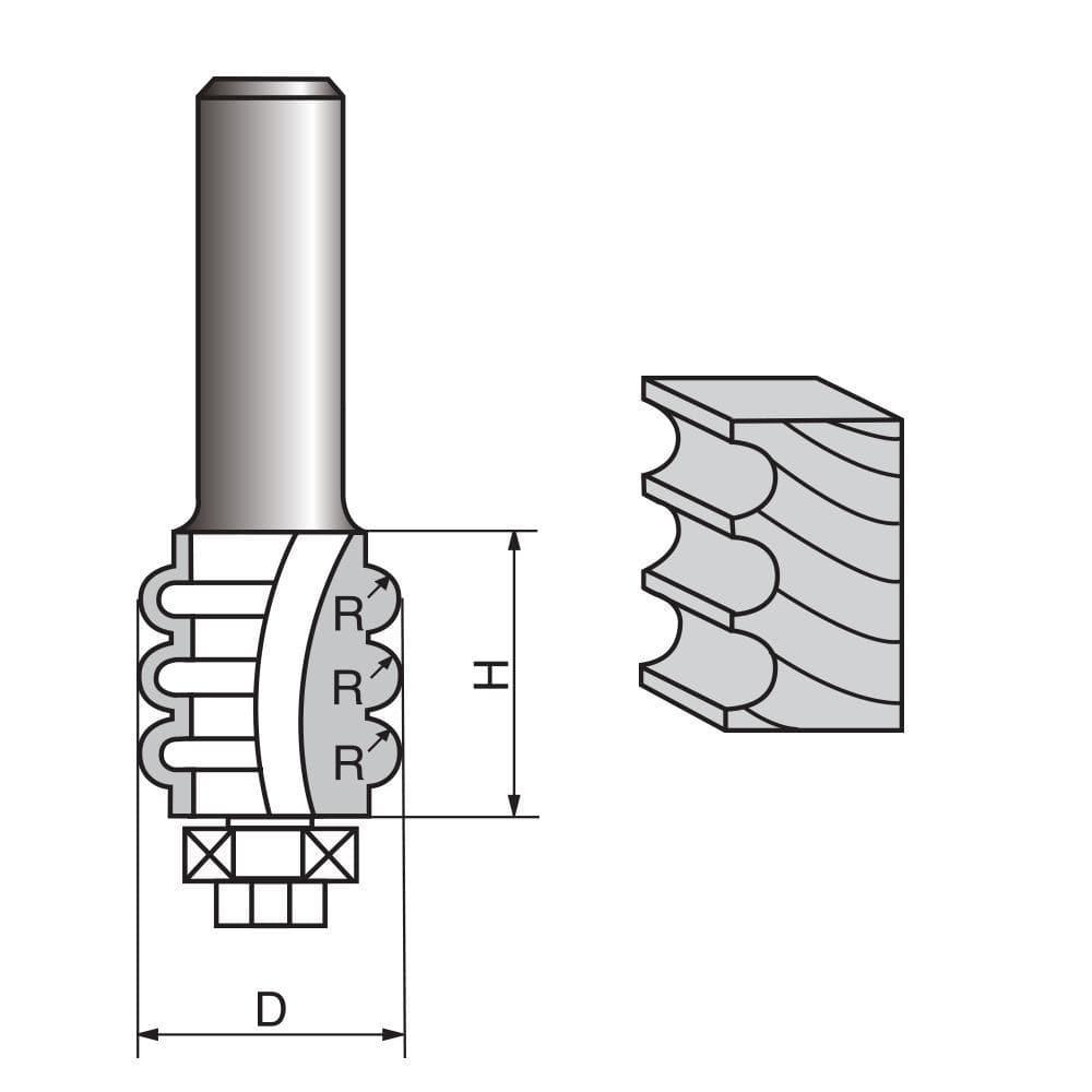 Triple Flute Molding Router bit – FindBuyTool