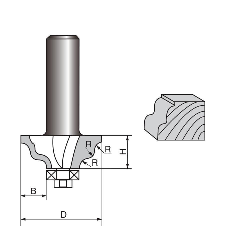 Wavy Edge Mould Edging Router bit – FindBuyTool