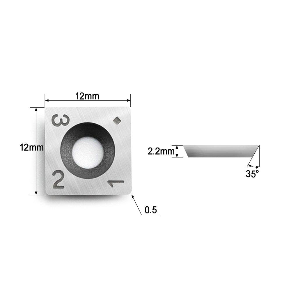 Carbide Insert Knife 12x12x2.2mm-4R0.5 For Spiral Flush Trim Router Bi ...